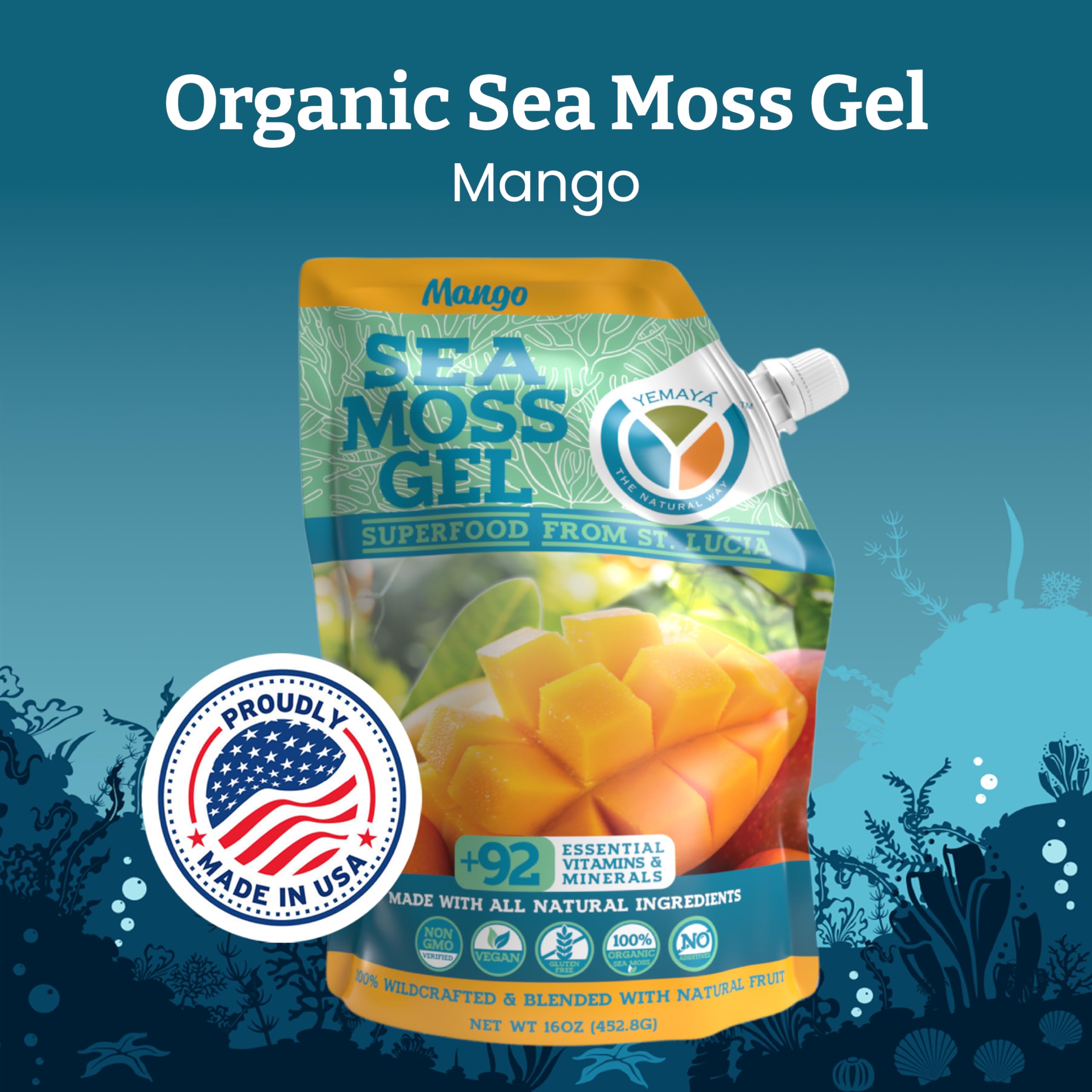 Natural sea moss gel for energy