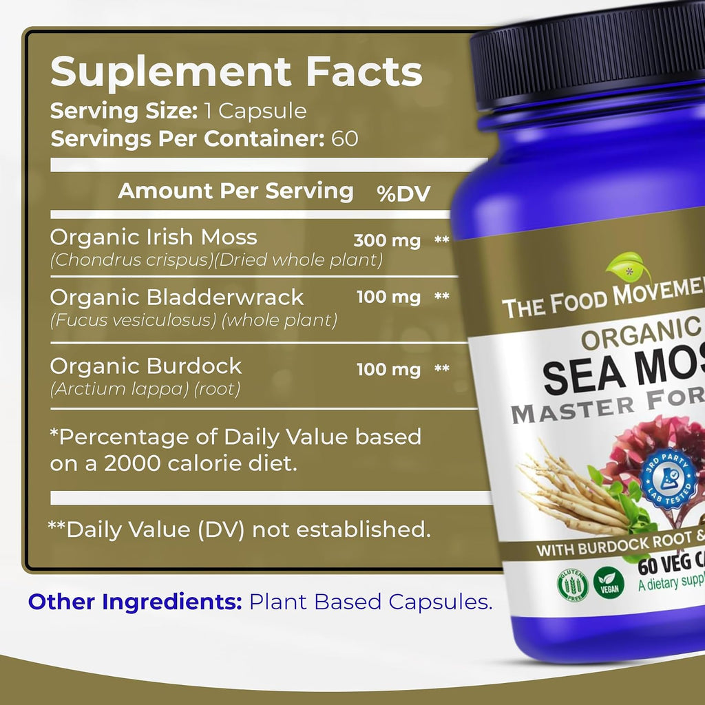 Natural sea moss health supplement