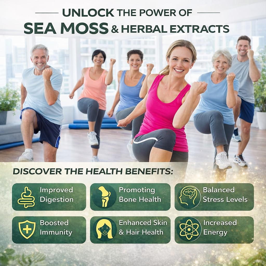 Natural sea moss supplement capsules
