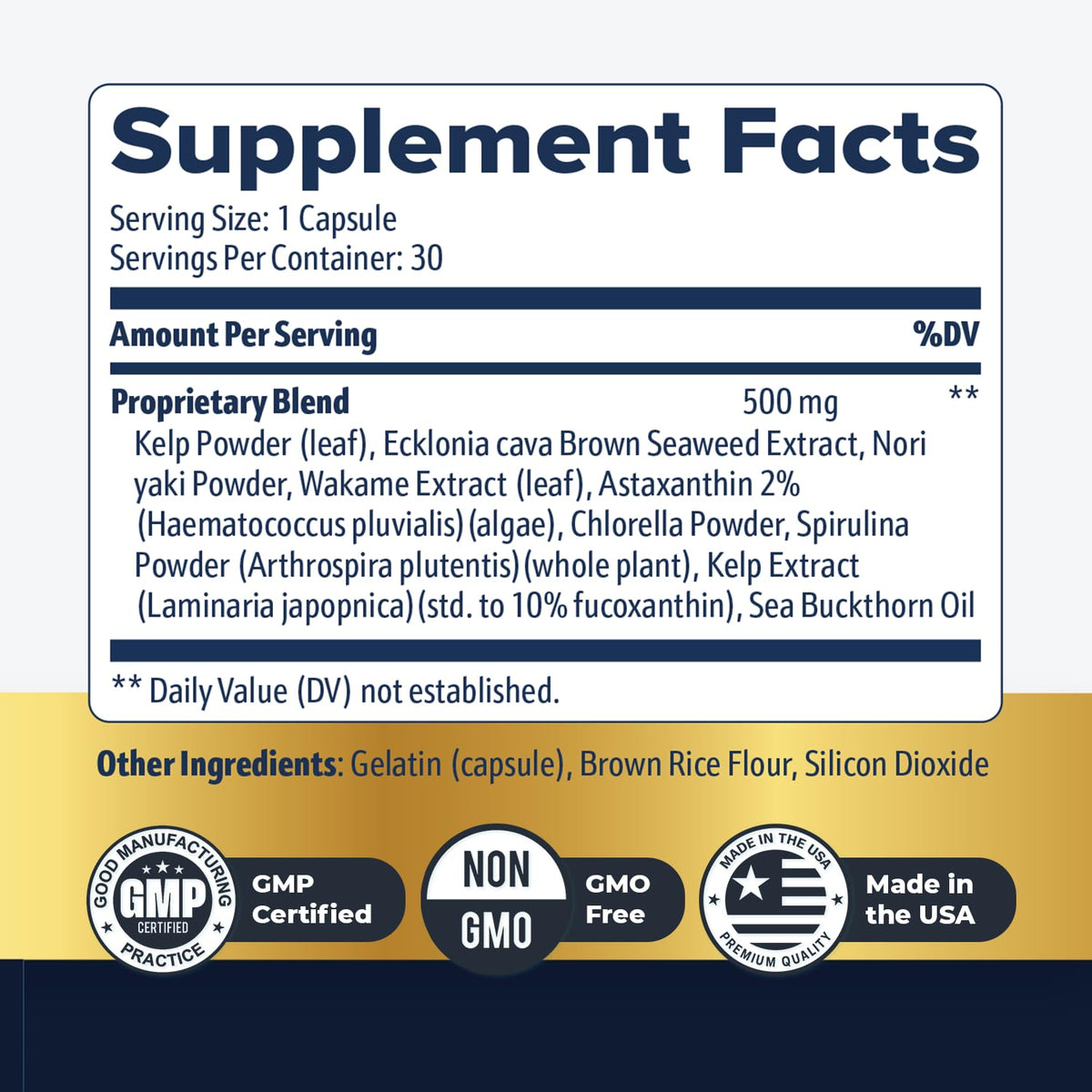 Natural seaweed supplements for wellness