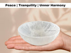 Natural selenite bowl for energy cleansing