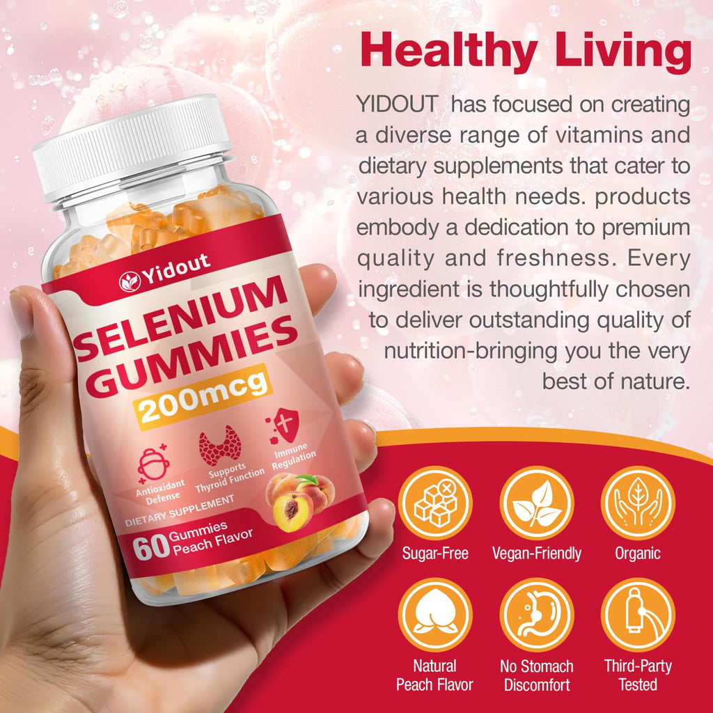 Natural selenium gummies for overall wellness