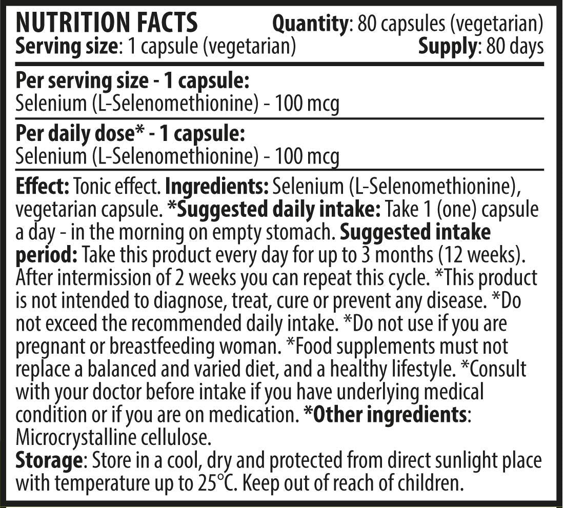 Natural selenium supplement for wellness