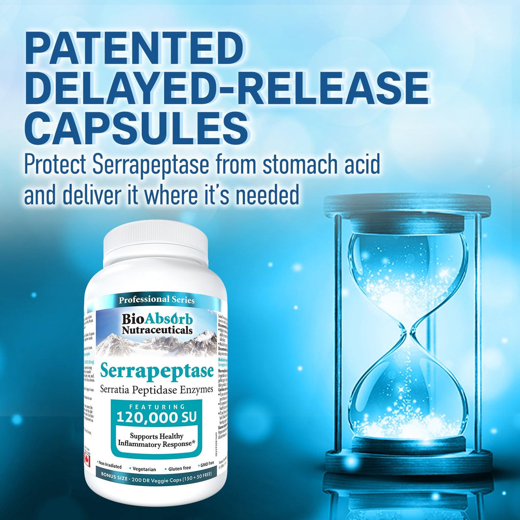 Natural serrapeptase for digestive health