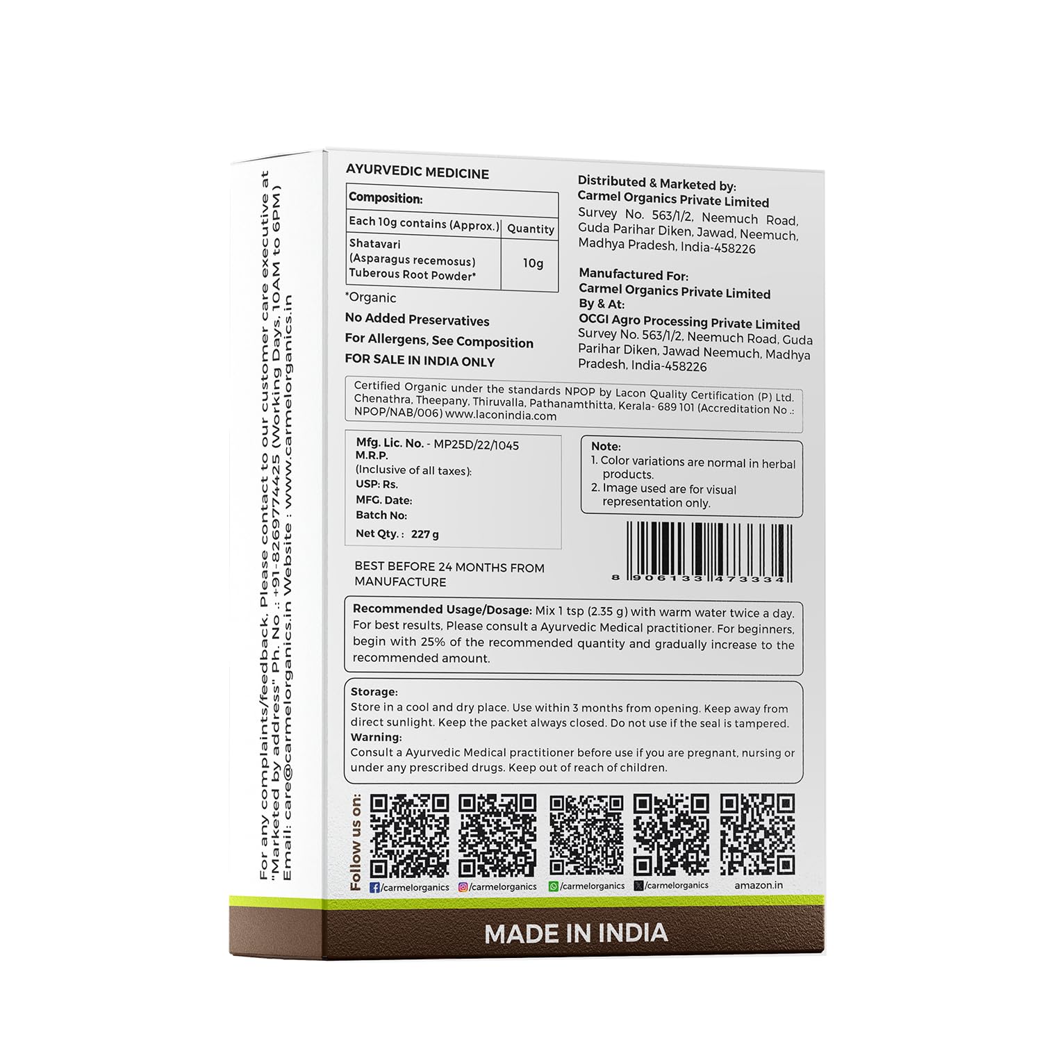 natural shatavari powder for vitality