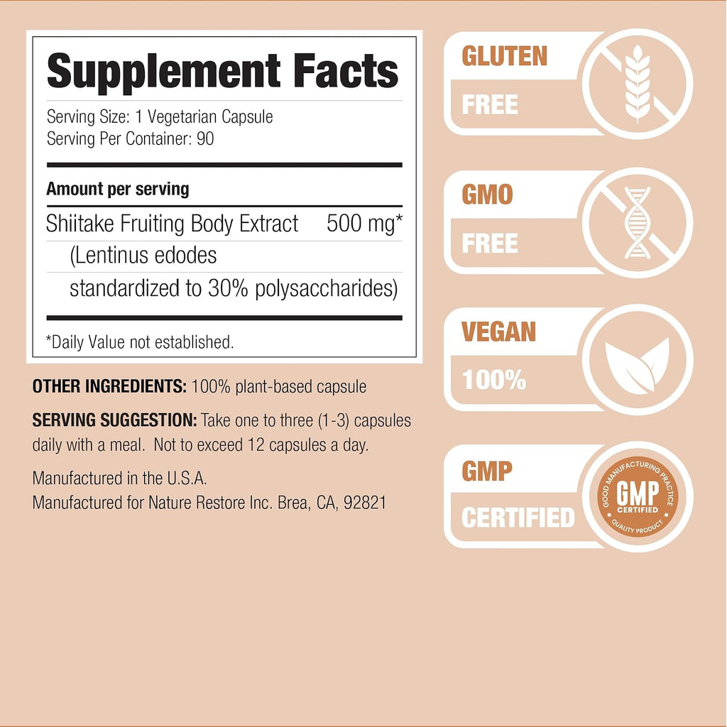 natural shiitake mushroom extract for wellness