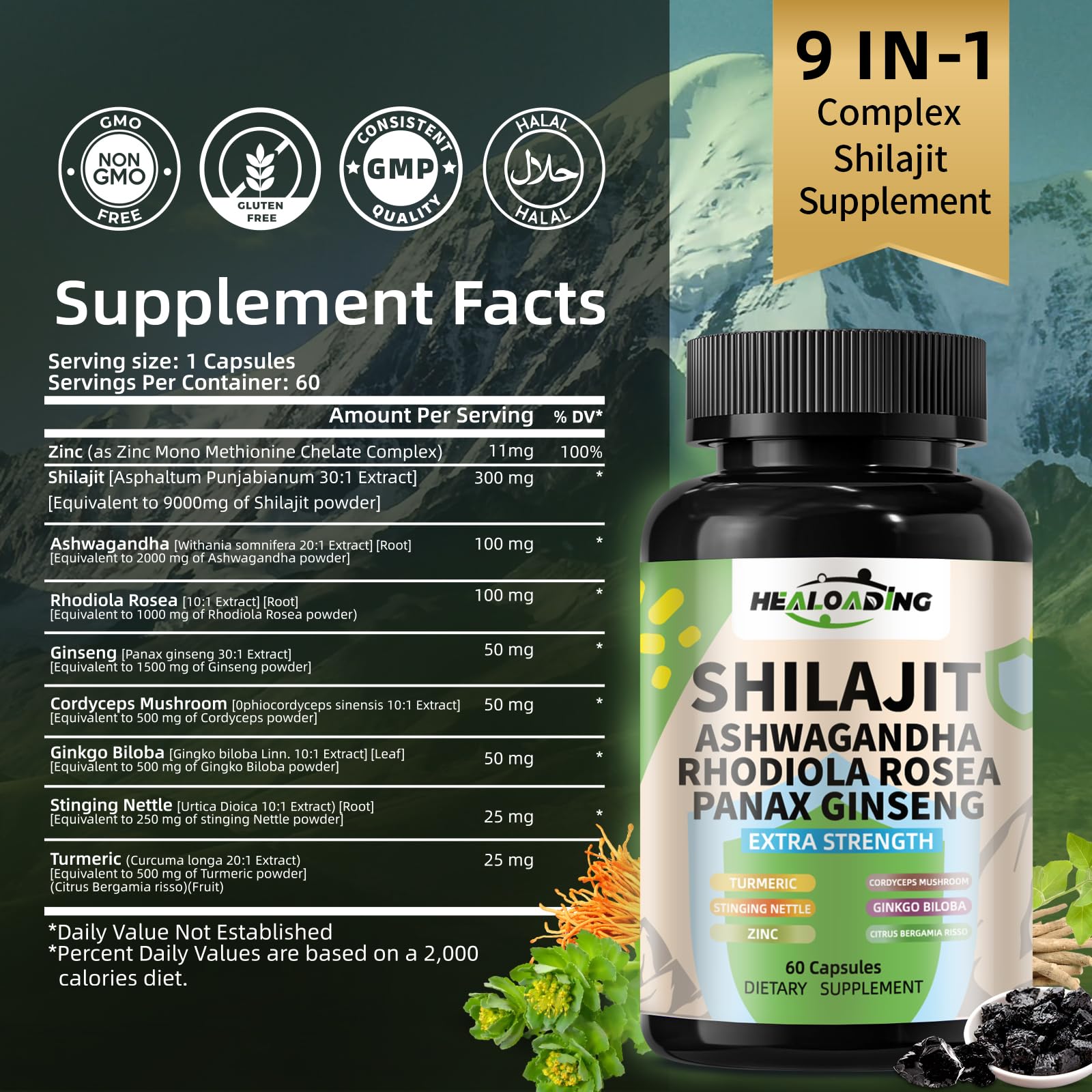 Natural Shilajit supplement for wellness