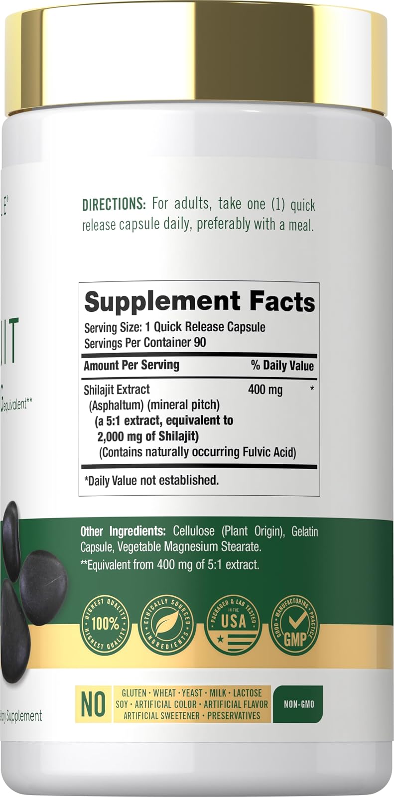 Natural shilajit supplement for wellness
