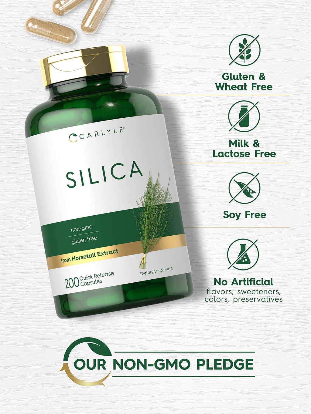 Natural silica for hair and nails