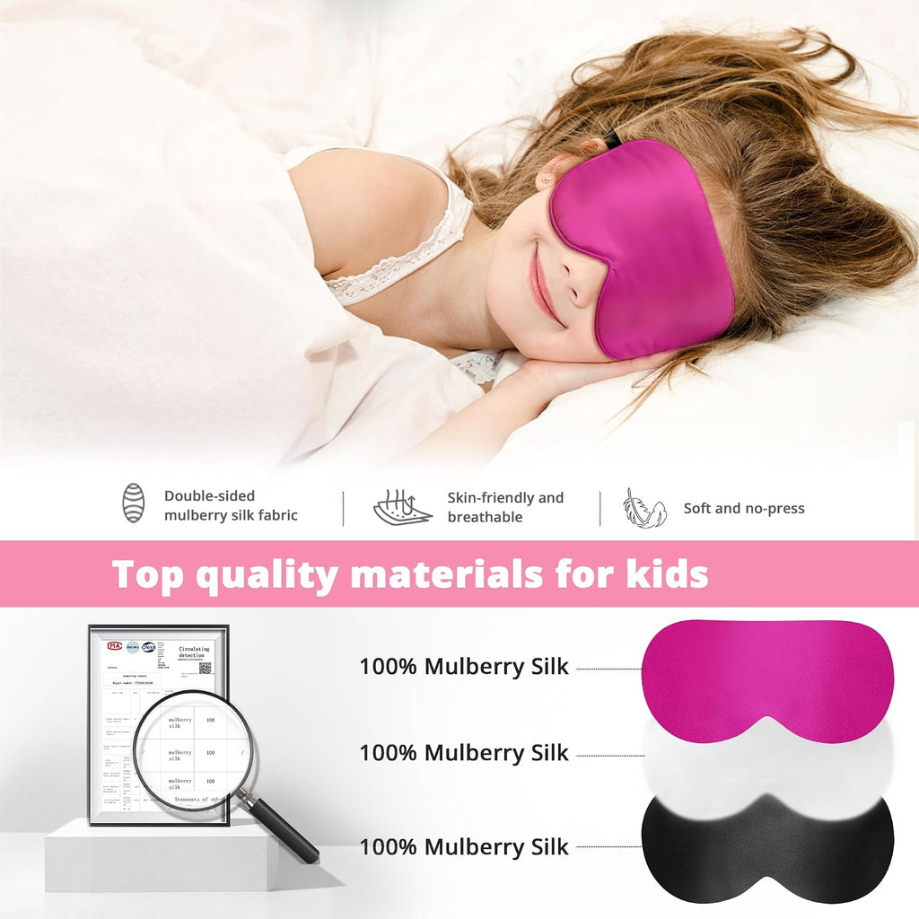 natural silk eye cover for children