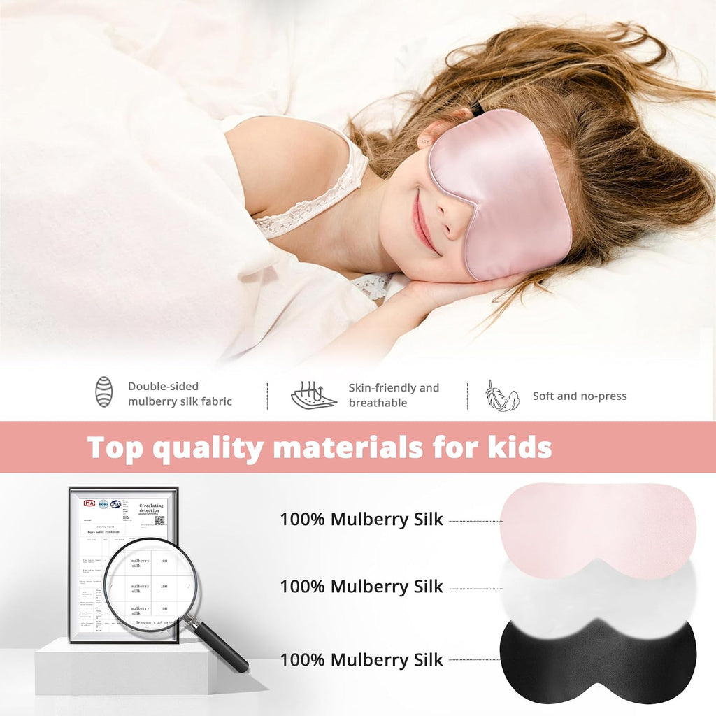 natural silk eye cover for kids