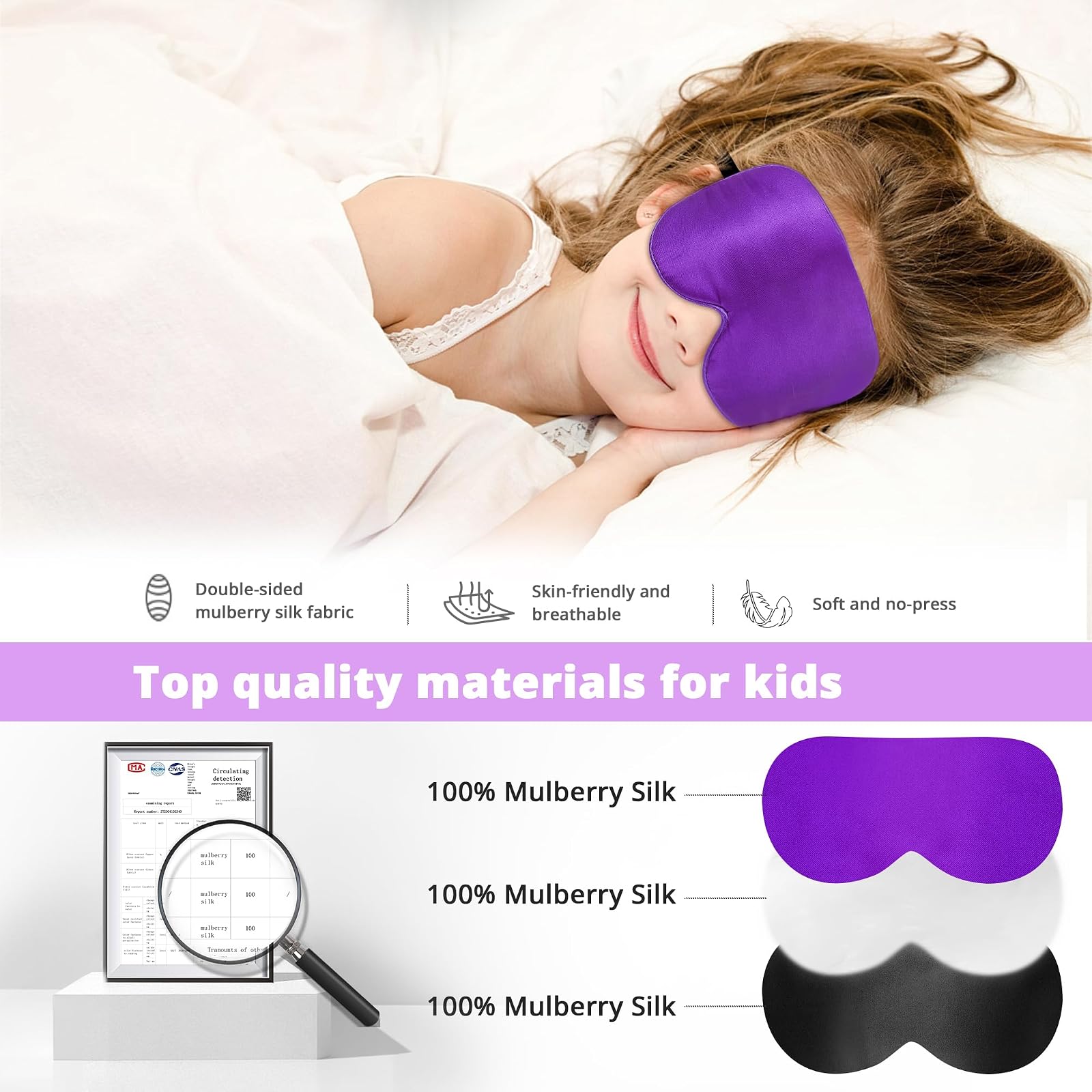 natural silk sleep mask for kids