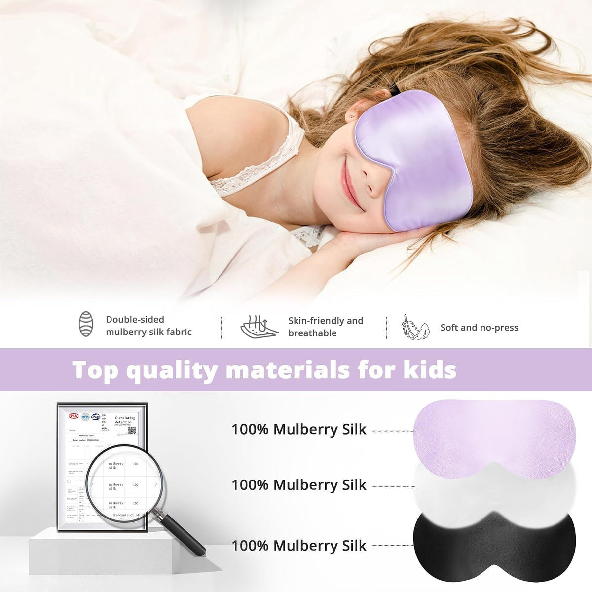 natural silk sleep mask for kids