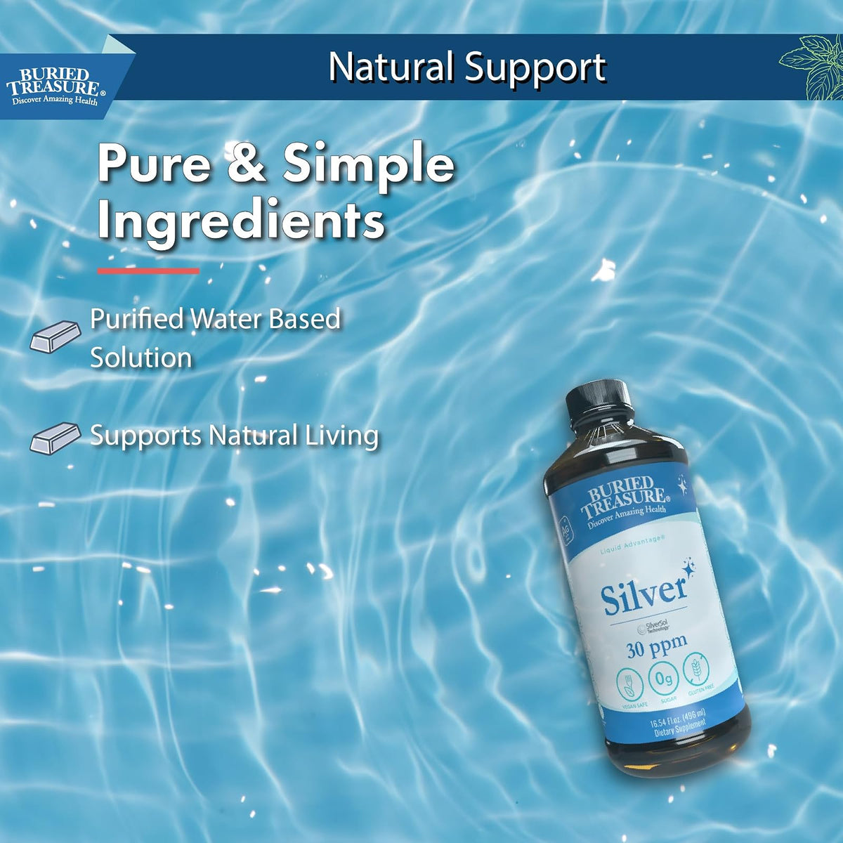 Natural silver solution for daily health