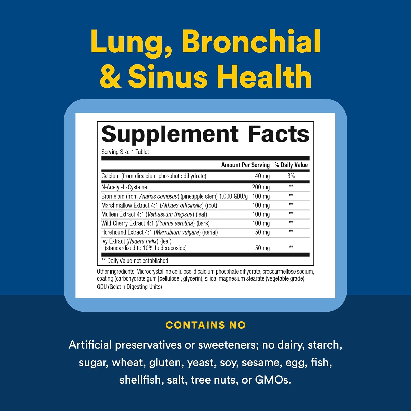 natural sinus health supplement tablets