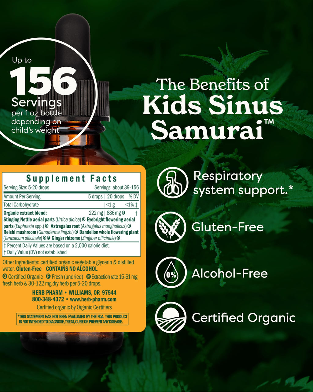 Natural sinus support with nettle extract