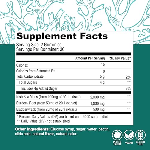 Natural skin benefits from sea moss