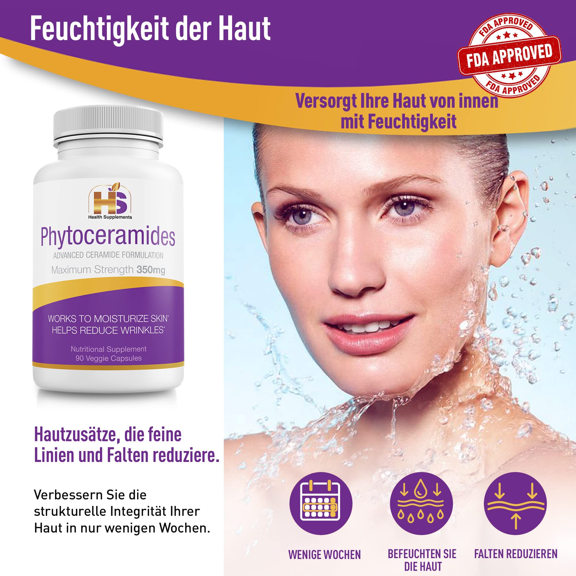 Natural skin care vitamin capsules