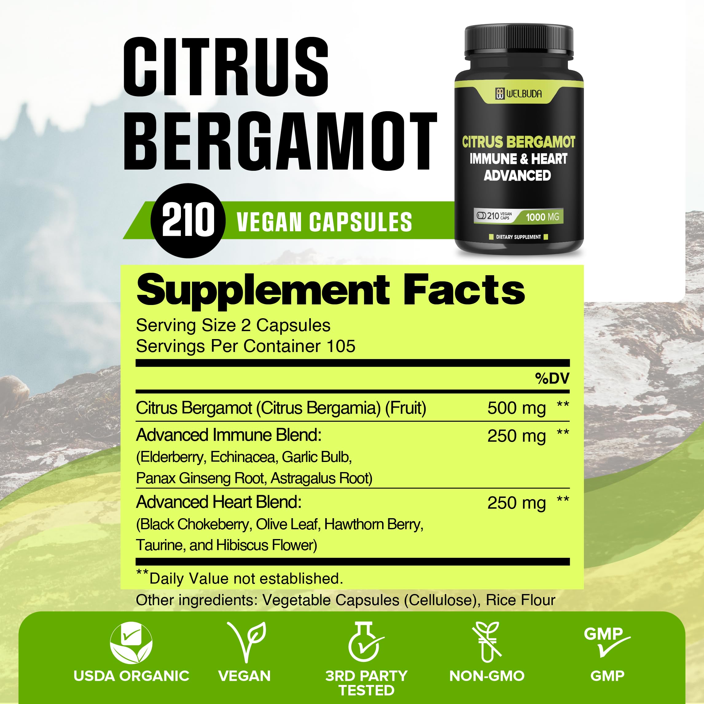 Natural skin health supplement with hawthorn