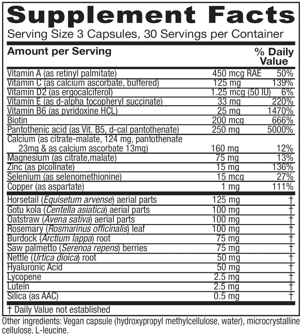natural skin health vitamins