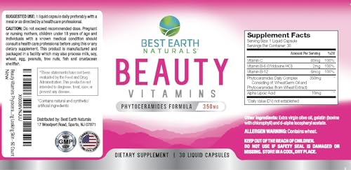 Natural skin support beauty vitamins
