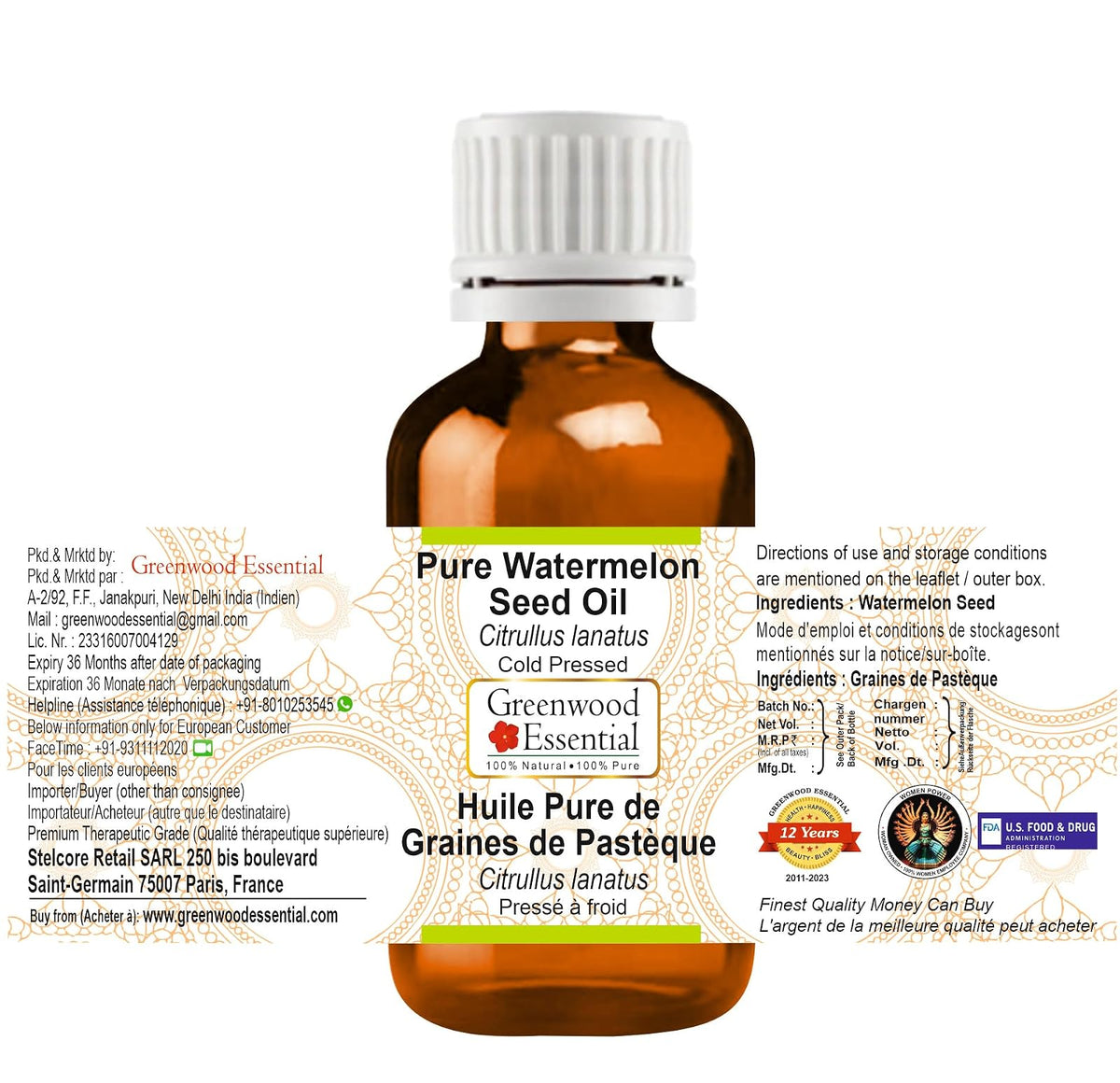 Natural skincare with watermelon seed oil