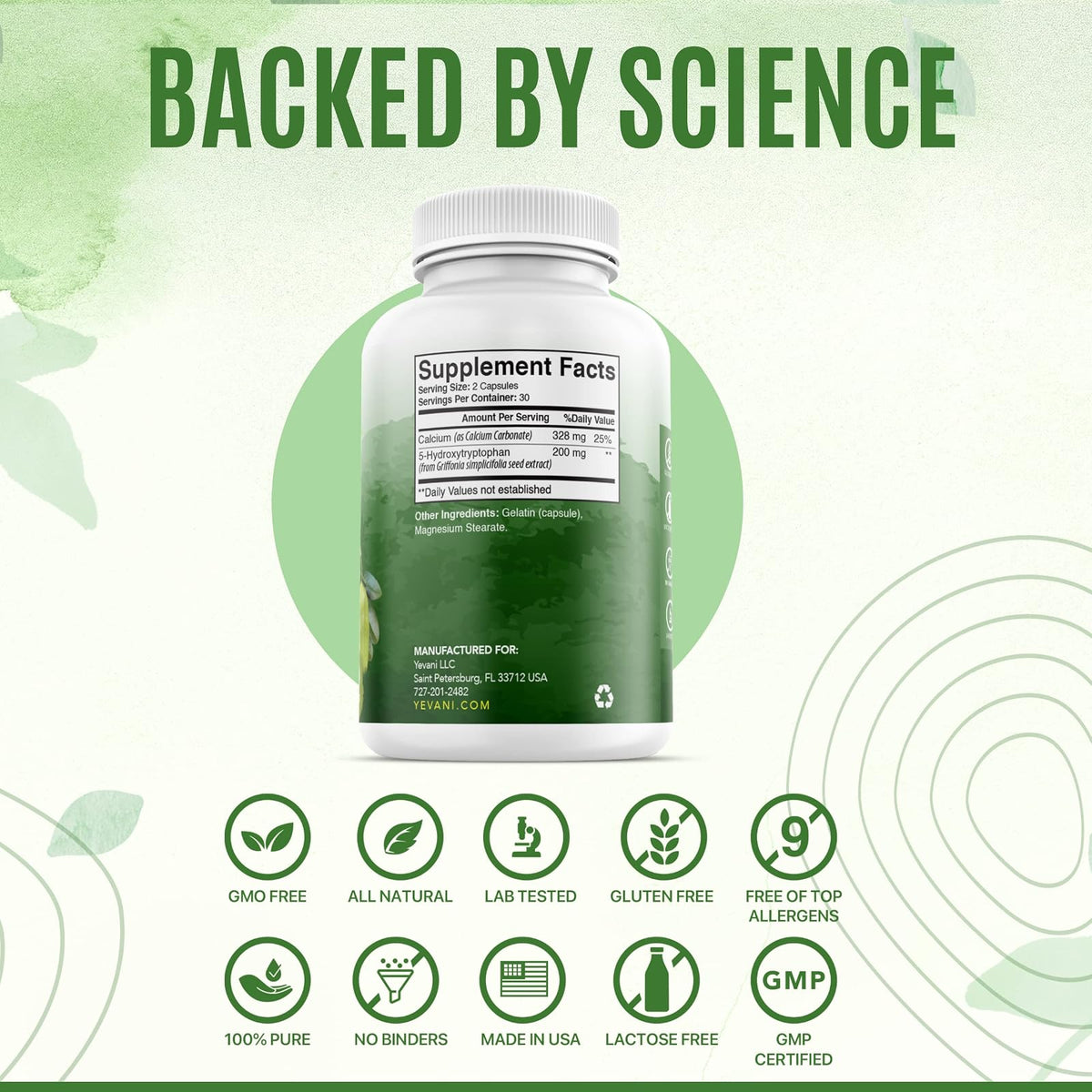 natural sleep aid 5-HTP capsules