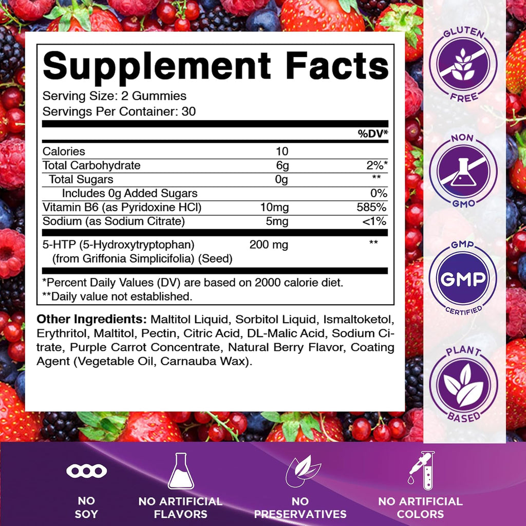 Natural sleep aid 5-HTP gummies