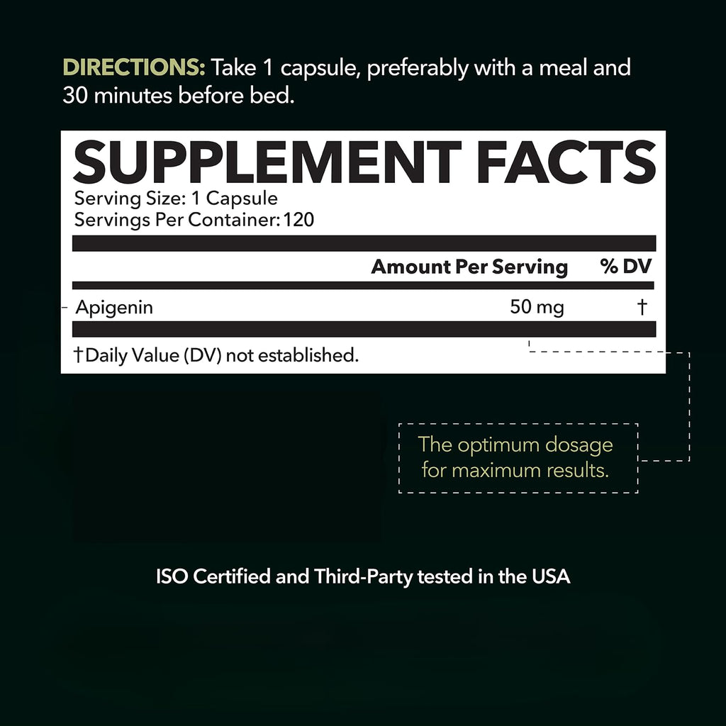 natural sleep aid Apigenin 50 mg