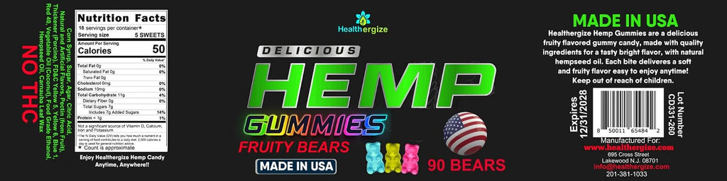 Natural sleep aid hemp gummies