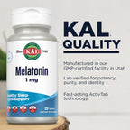 Natural sleep aid KAL Melatonin tablets