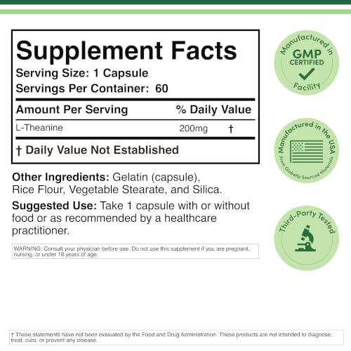 Natural sleep aid L-Theanine capsules