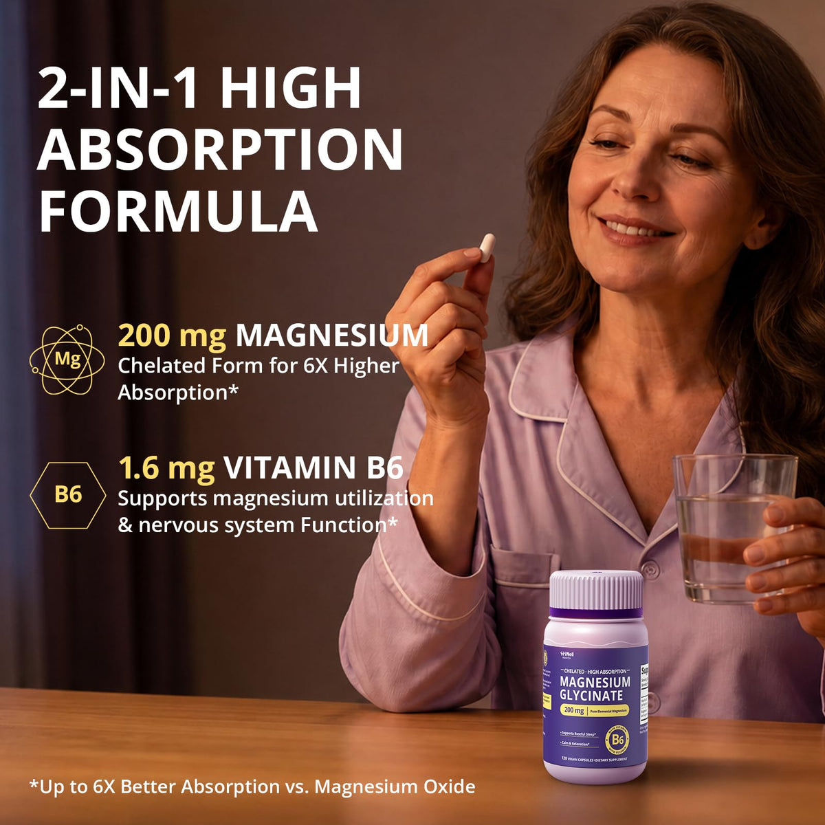 Natural sleep aid magnesium glycinate
