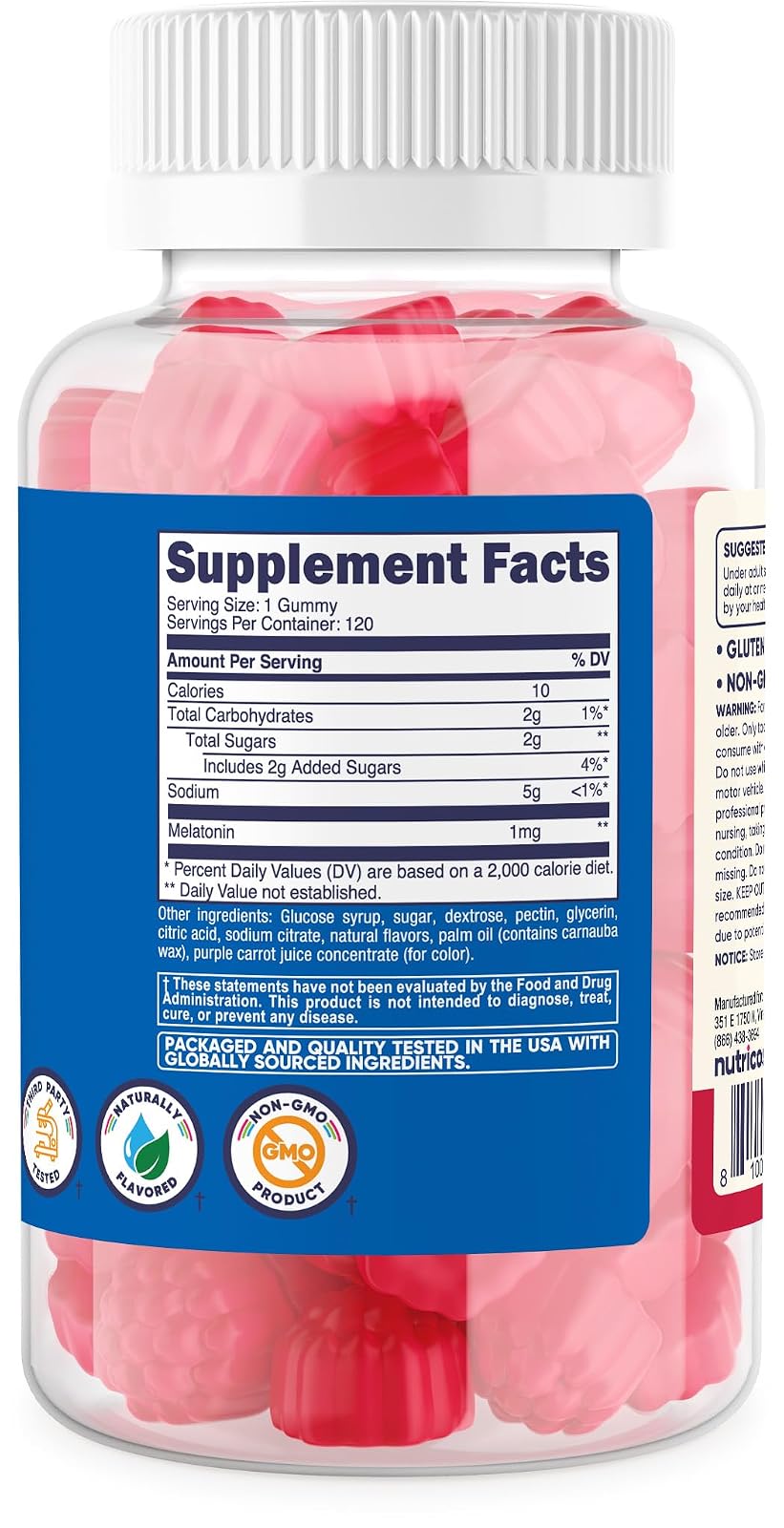 natural sleep aid melatonin 1 mg gummies