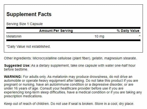 natural sleep aid melatonin 10mg