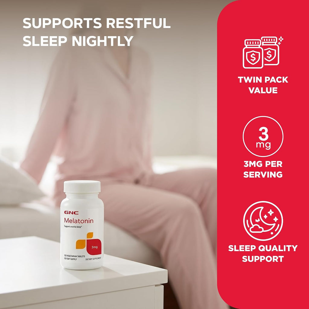 natural sleep aid melatonin 120 tablets