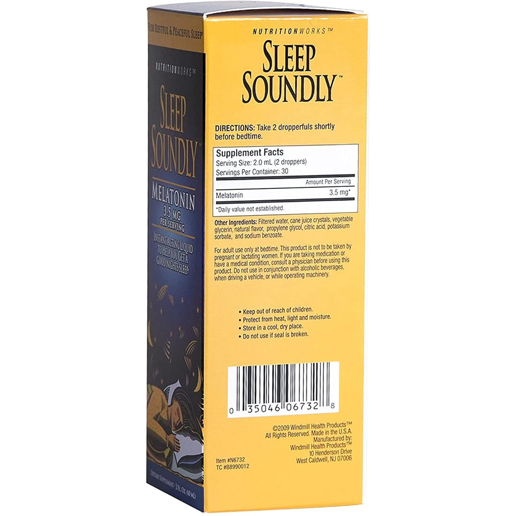 Natural sleep aid melatonin 2 oz bottles
