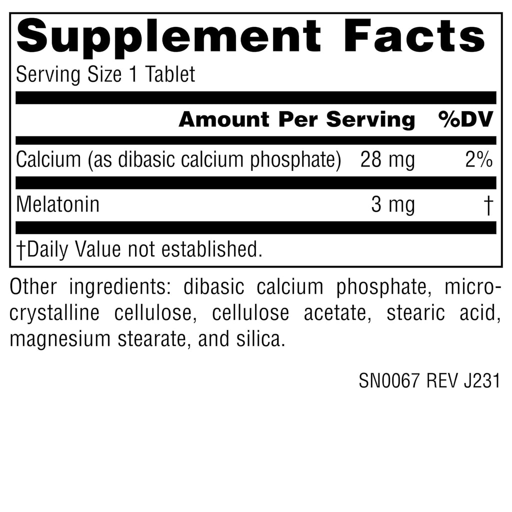 natural sleep aid melatonin 3 mg