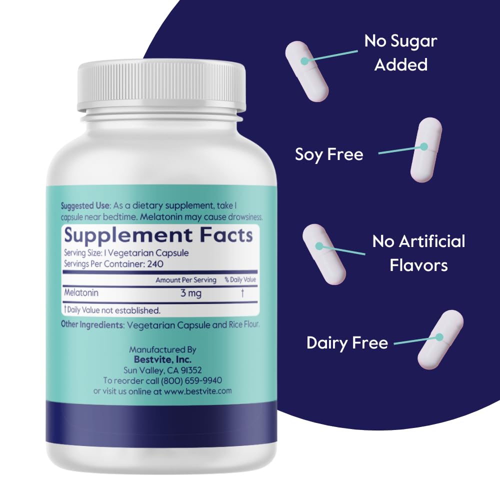 natural sleep aid melatonin 3 mg