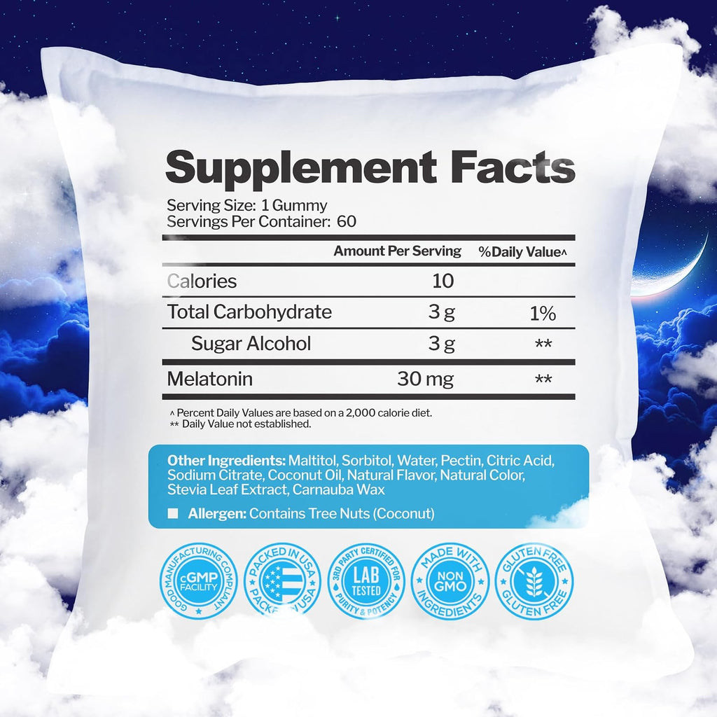 natural sleep aid melatonin 30 mg