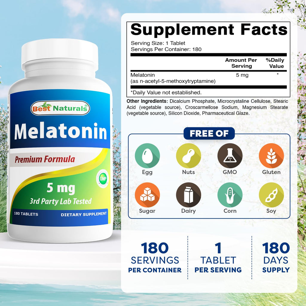 natural sleep aid melatonin 5 mg