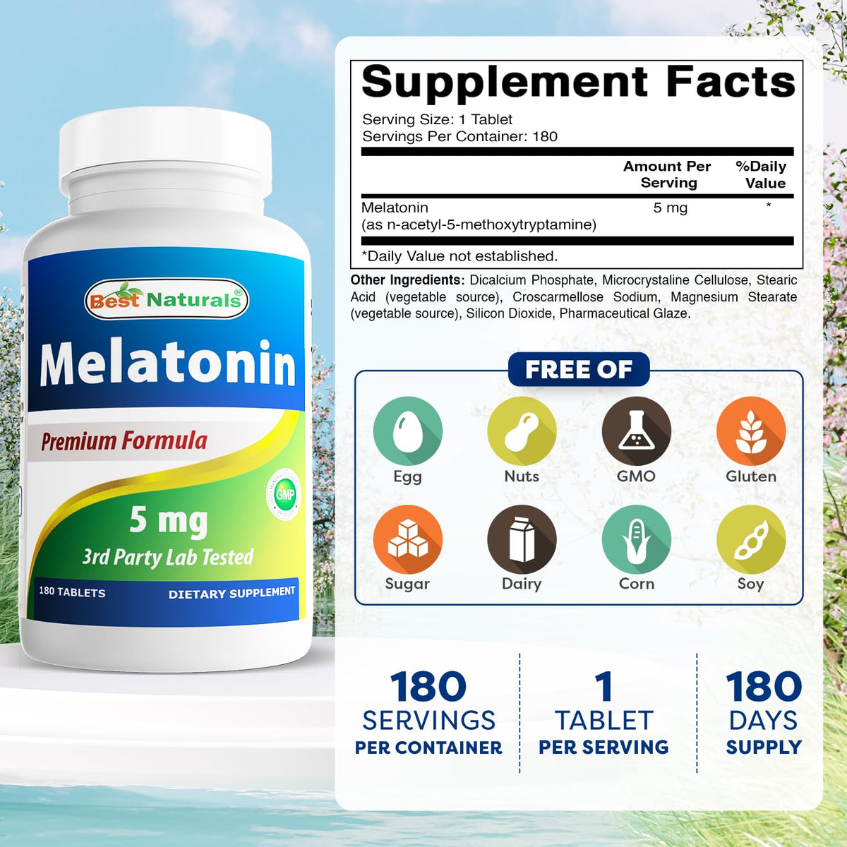 natural sleep aid melatonin 5 mg