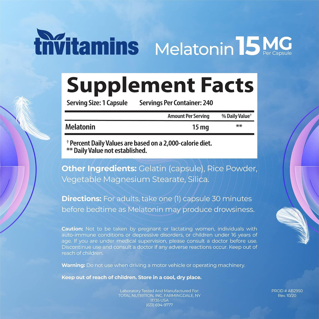 natural sleep aid melatonin capsules