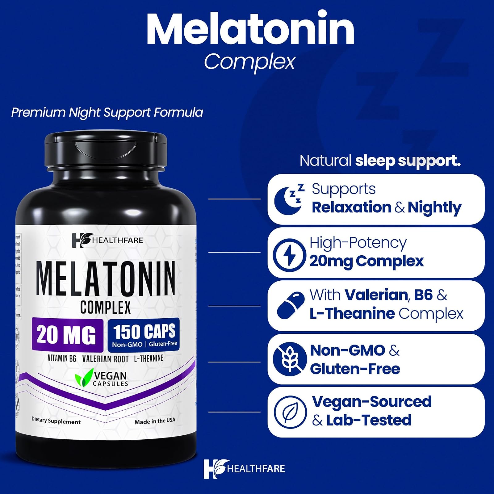 natural sleep aid melatonin capsules
