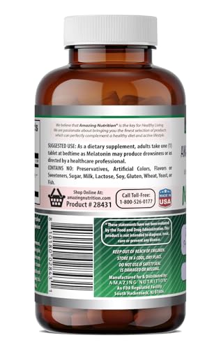 Natural sleep aid melatonin for adults