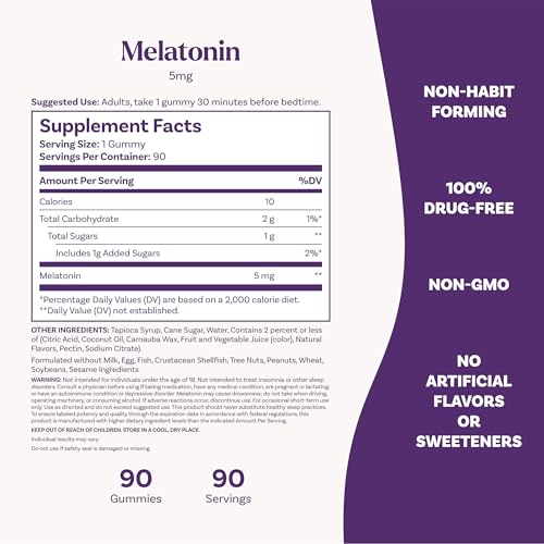 Natural sleep aid melatonin gummies