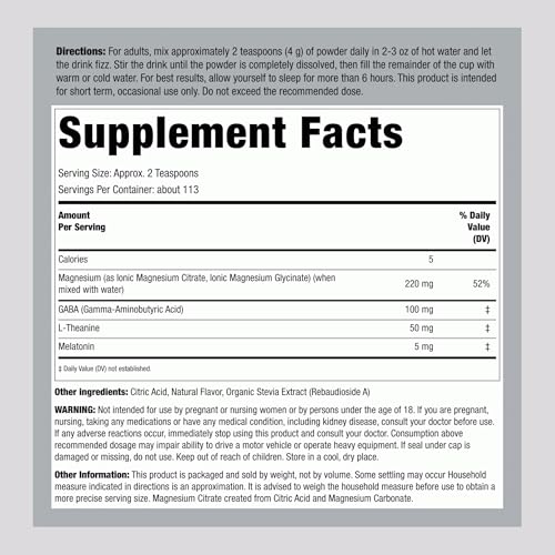 Natural sleep aid melatonin magnesium