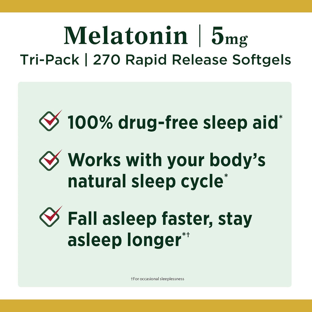 natural sleep aid melatonin pack of 3