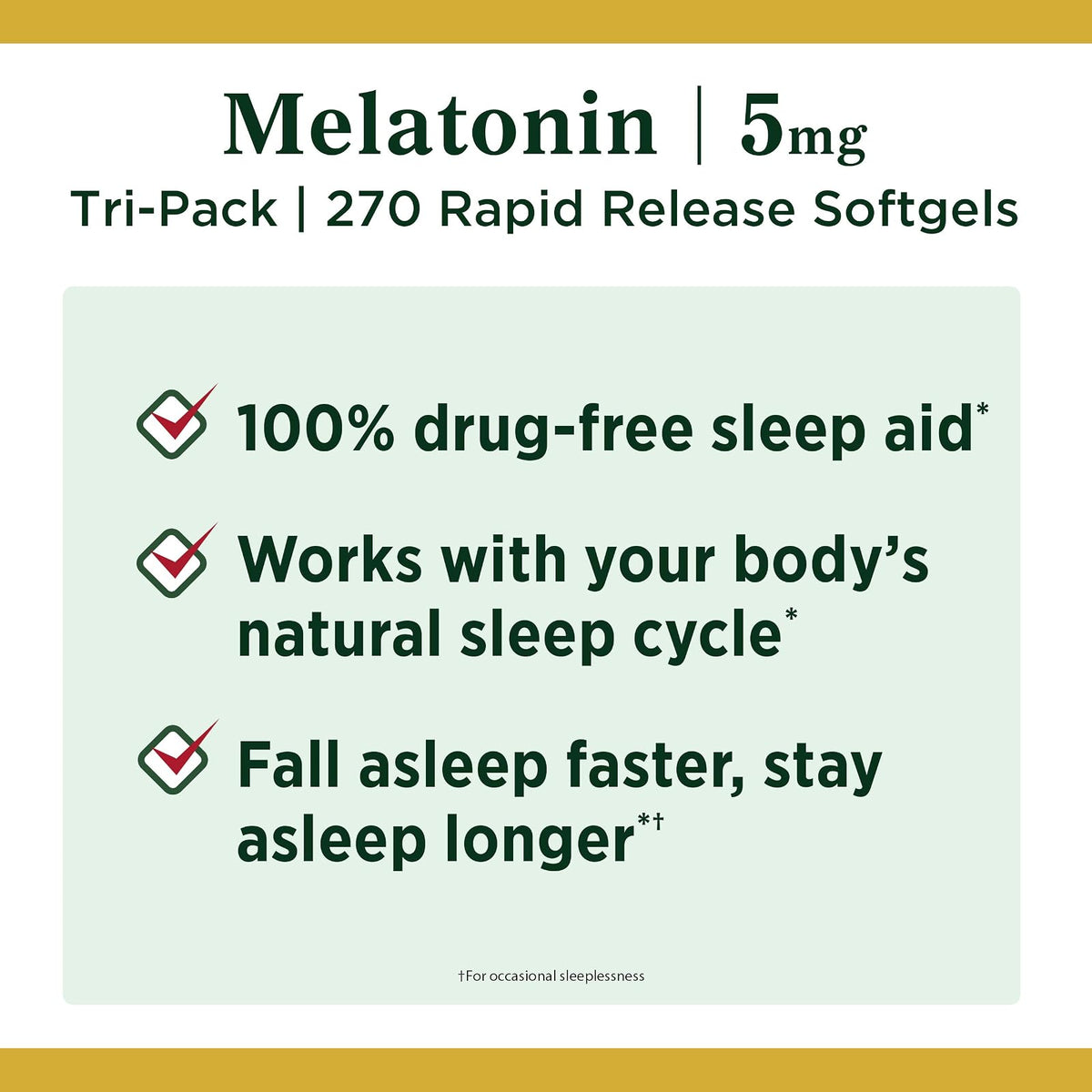 natural sleep aid melatonin pack of 3