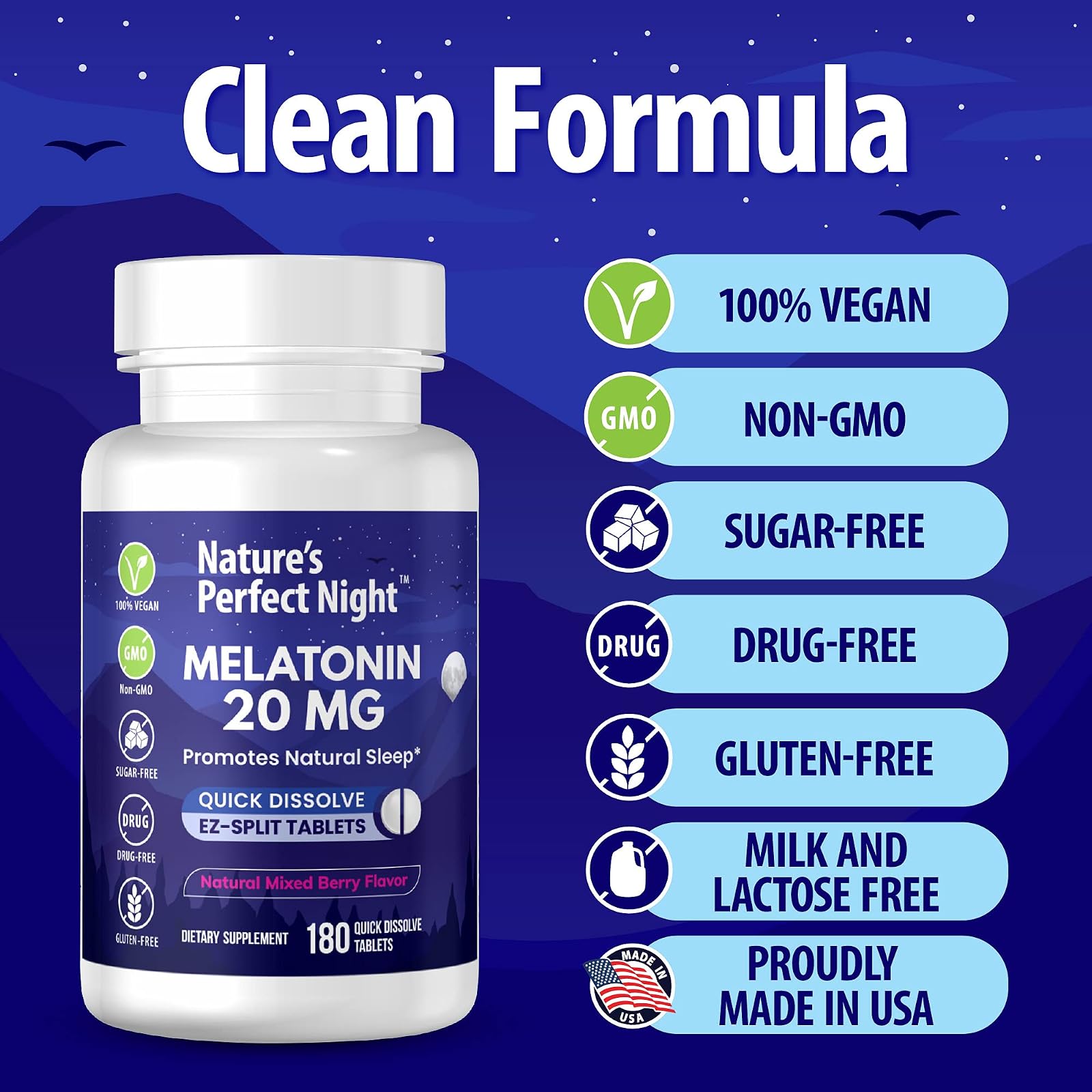 natural sleep aid melatonin tablets